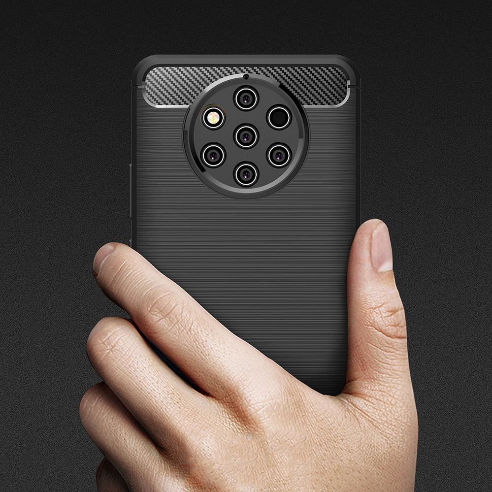 Flexi Slim Carbon Fibre Case for Nokia 9 PureView (Black)